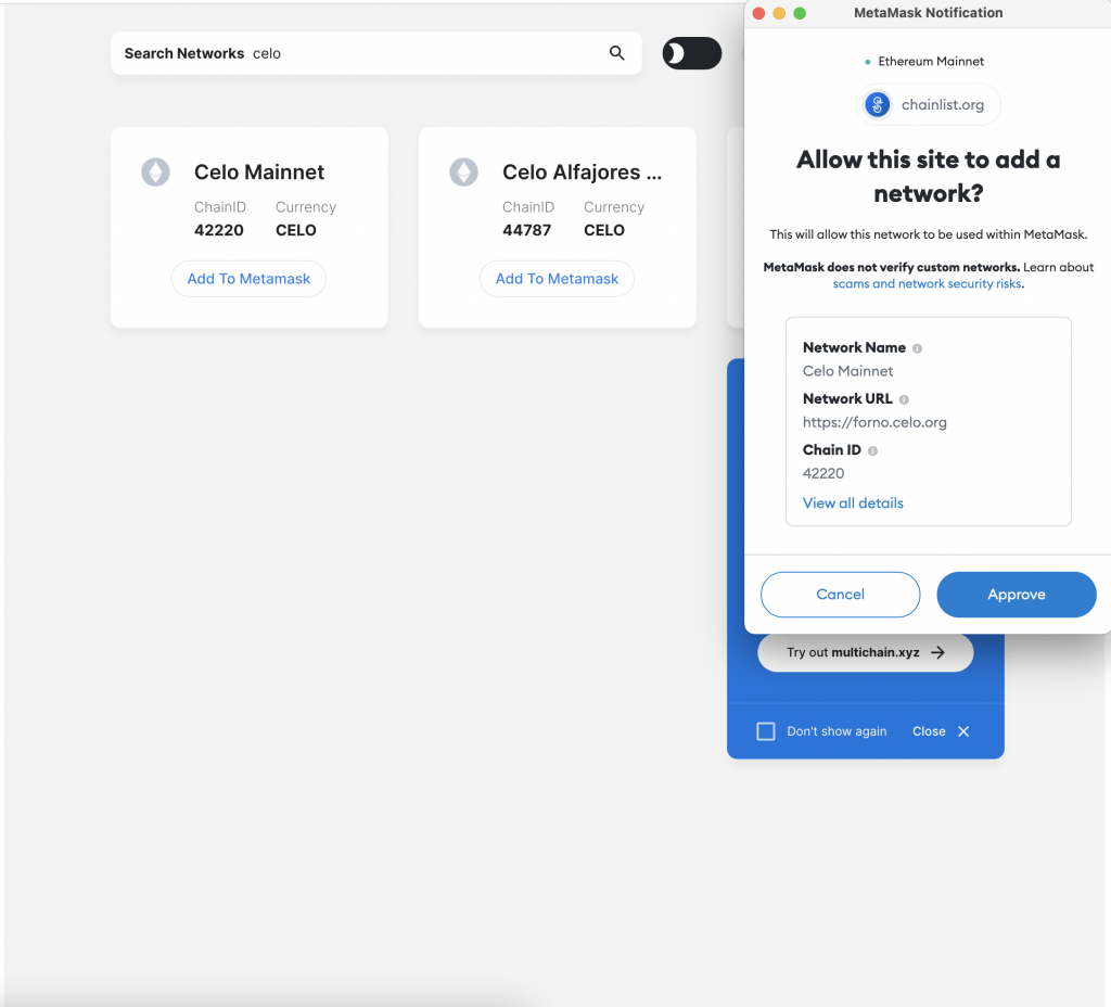 Exercise: Multi-Chain with Chainlist & MetaMask – Collective Shift